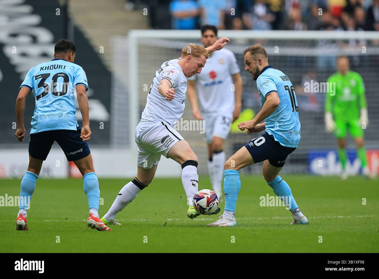 Milton Keynes Dons Defender Dean Lewington (3) Under Pressure from ...
