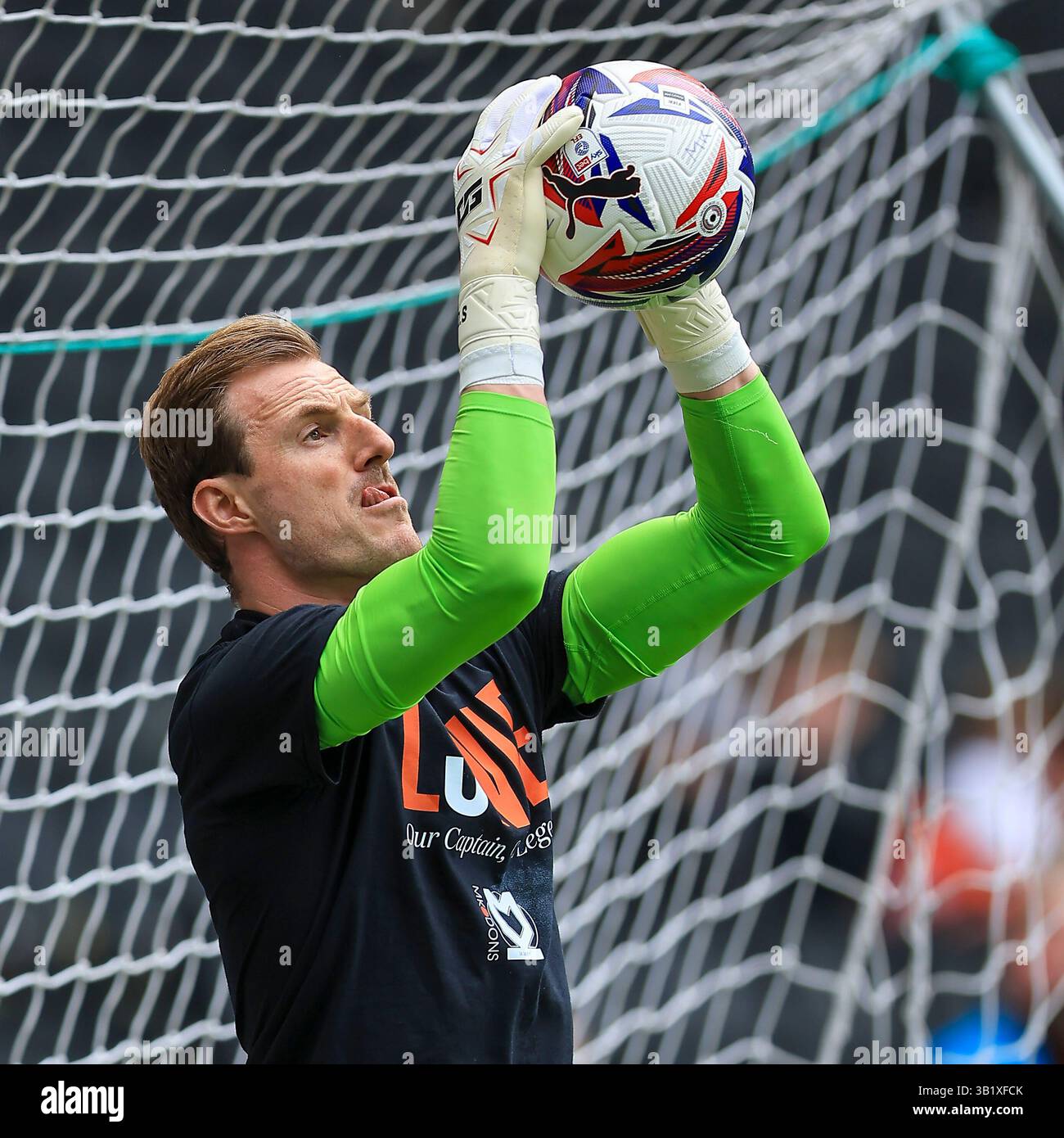 Milton Keynes Dons Goalkeeper Craig MacGillivray (15) Warms Up before ...