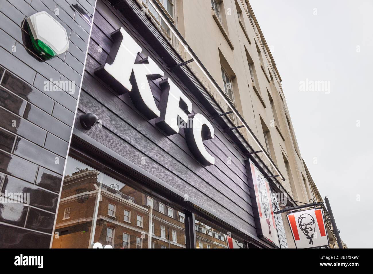 Exterior View of KFC Fast Food Restaurant Sign. London, UK, 25 February ...