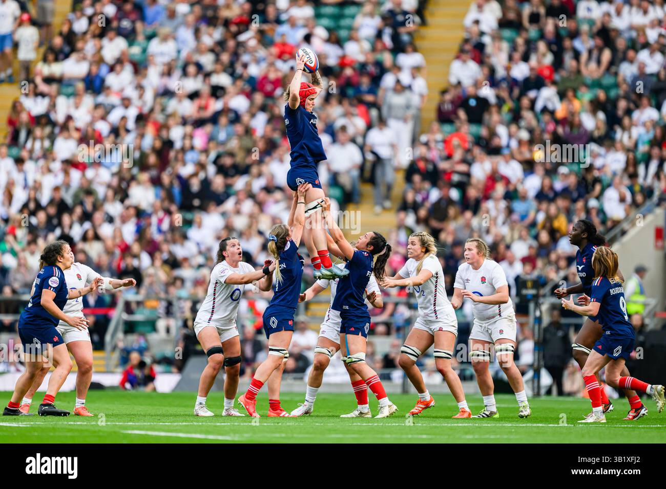 LONDON, UNITED KINGDOM. 26, Apr 25. during Guinness Women Six Nations ...