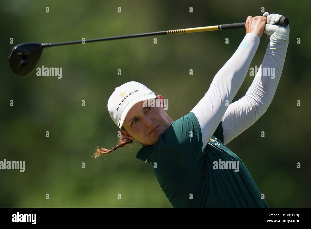 Lindy Duncan hits from the second tee during the third round of the ...