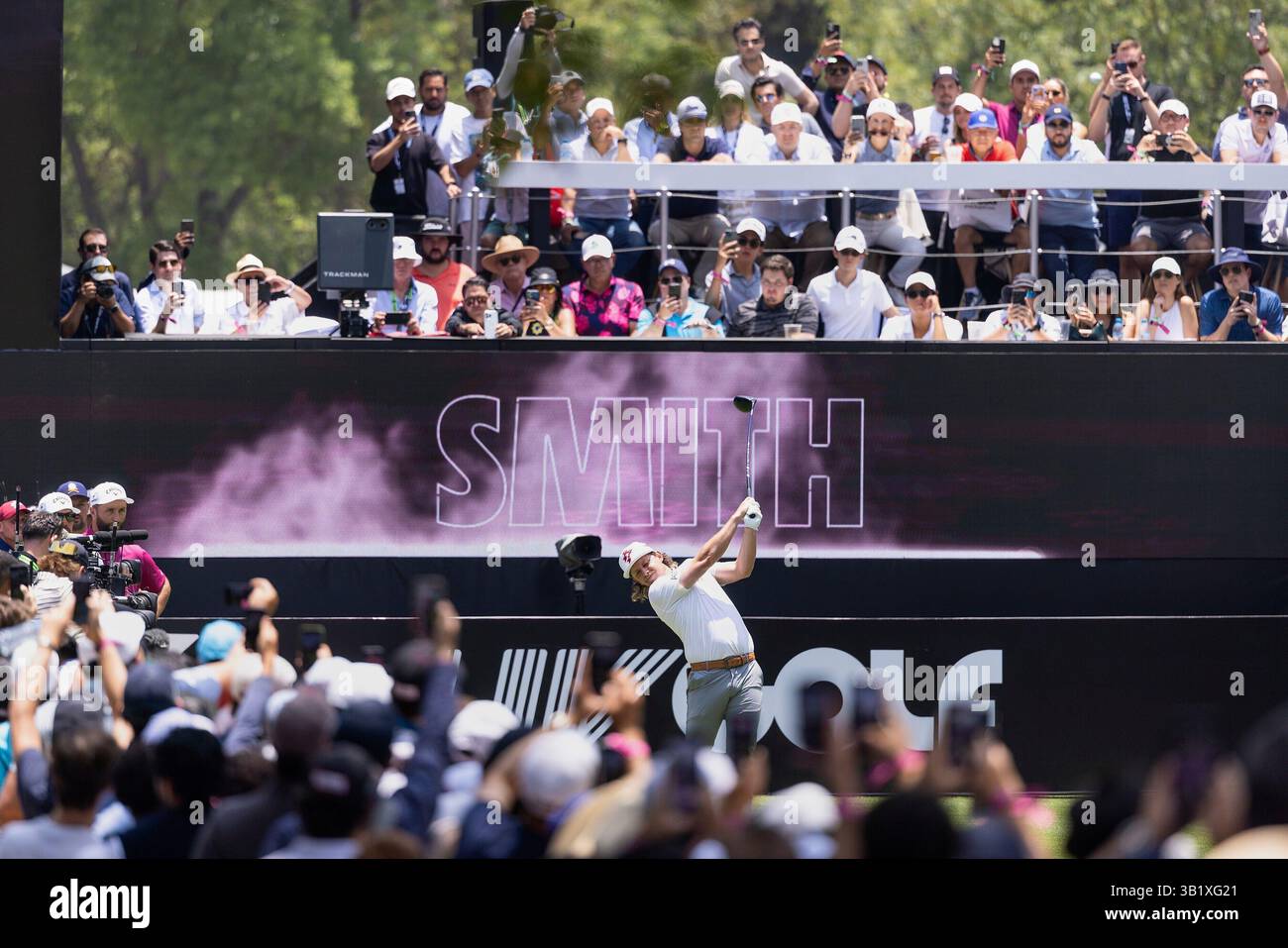 Cameron Smith tees off during the second round of LIV Golf Mexico City ...
