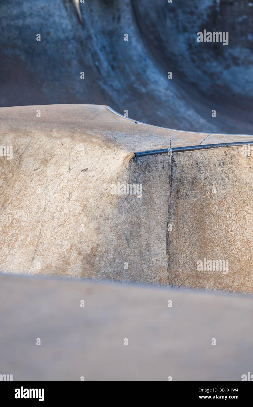 Details of a concrete skateboard park Stock Photo - Alamy