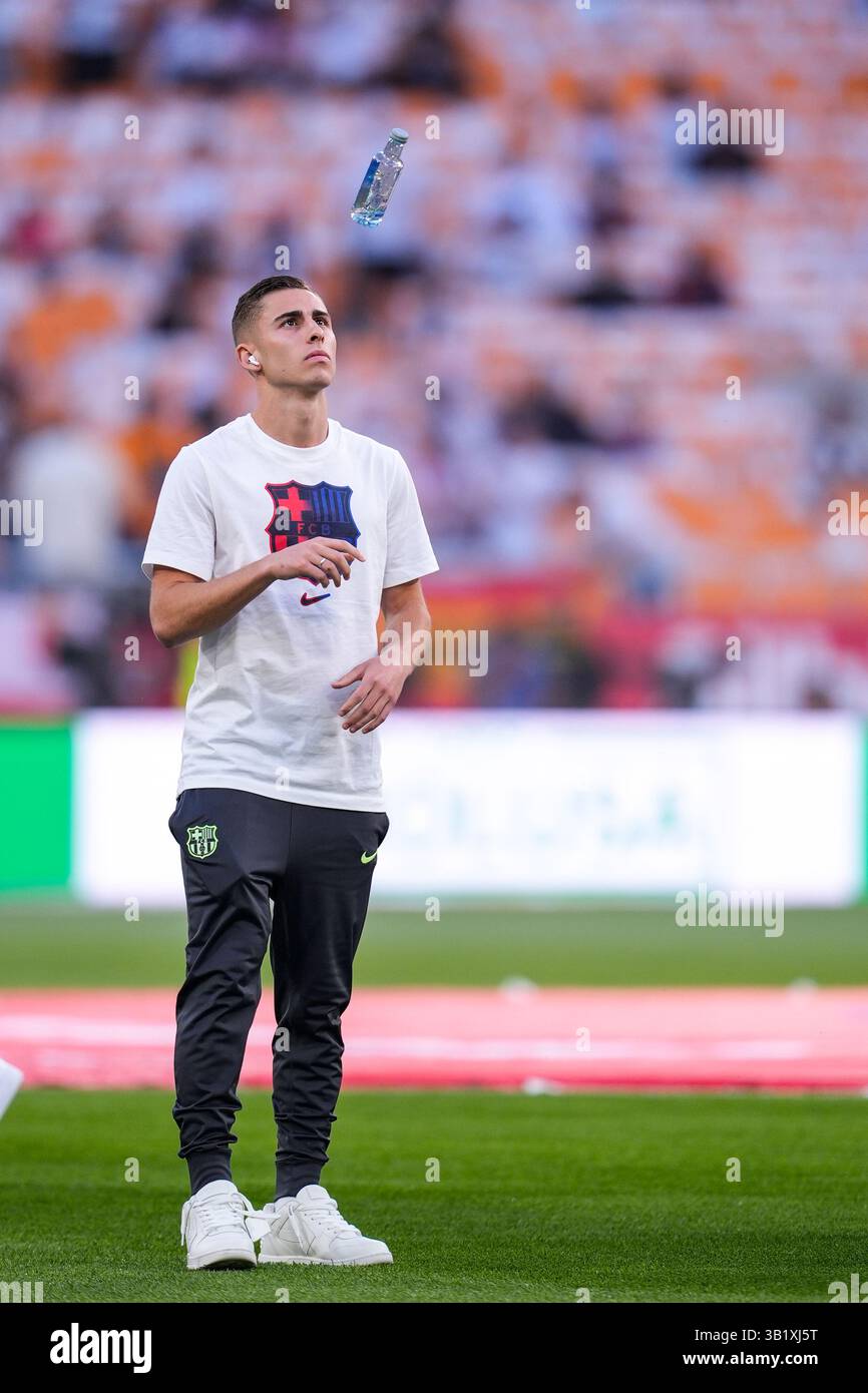 Fermin Lopez of FC Barcelona looks on before the Spanish Cup, Copa del ...