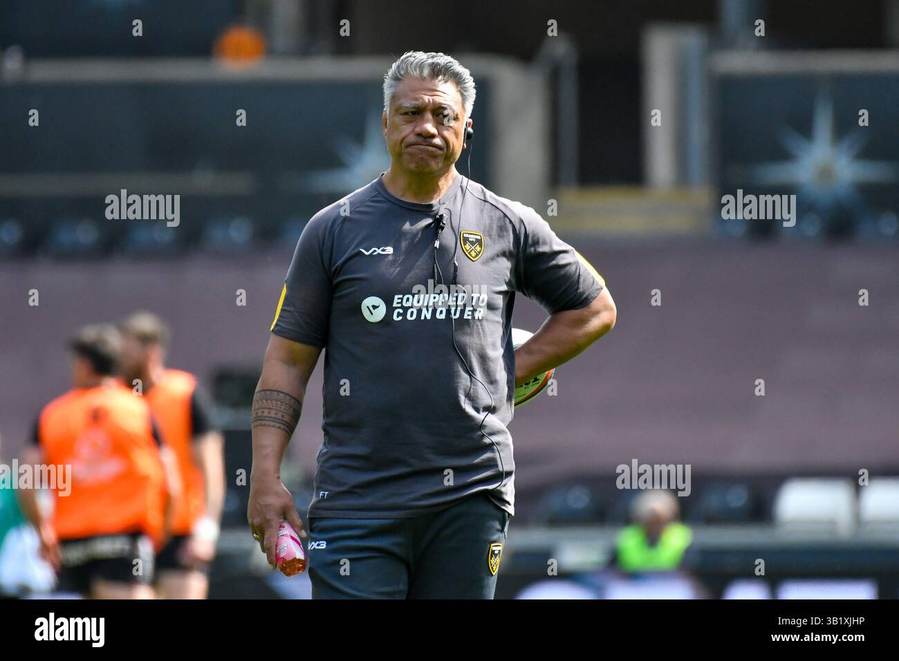 Swansea, Wales. 26 April 2025. Filo Tiatia Dragons RFC Head Coach ...