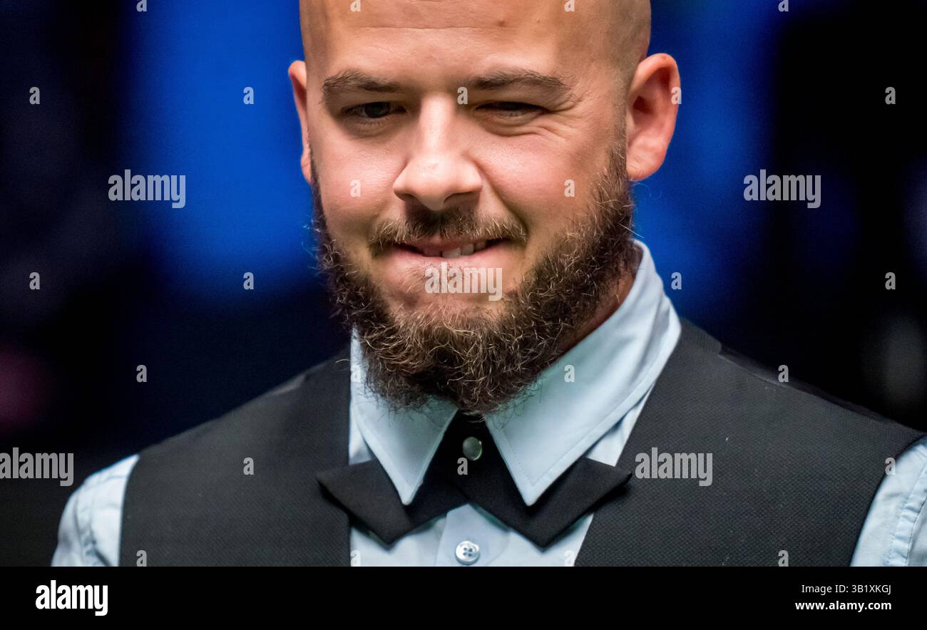 Luca Brecel during his match against Ding Junhui, on day eight of the ...