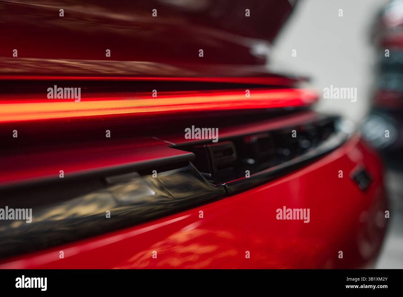 Close Up of Rear Section of Red 2025 Porsche 911 GT3 922 Stock Photo ...
