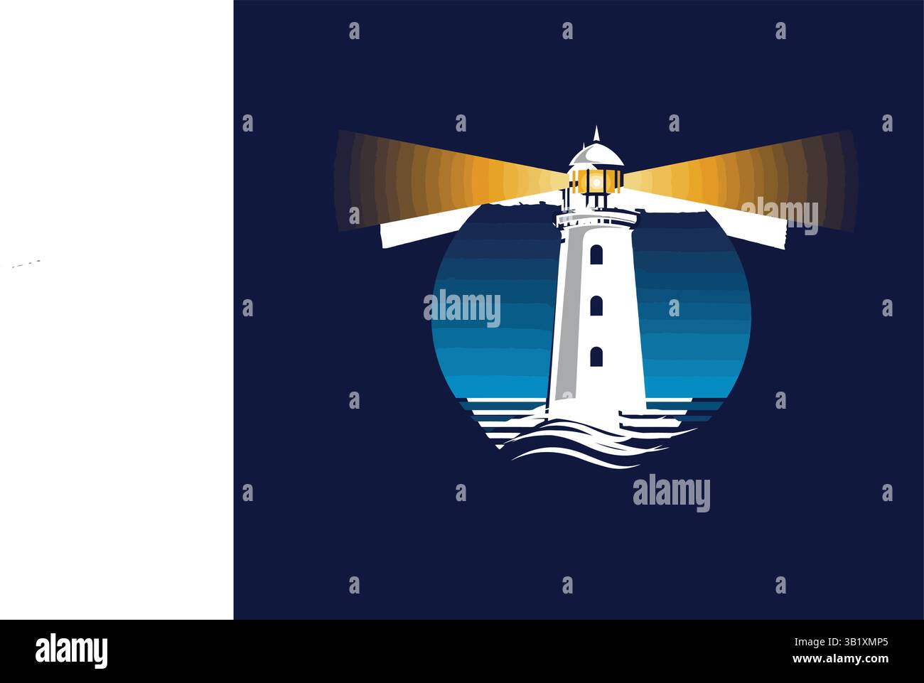 Lighthouse light beams Stock Vector Images - Alamy
