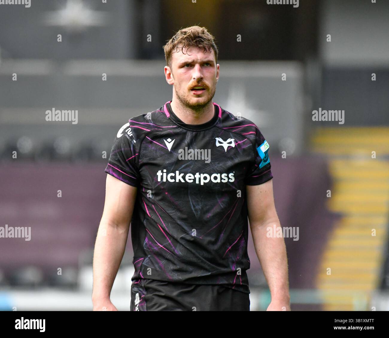 Swansea, Wales. 26 April 2025. James Ratti of Ospreys during the United ...