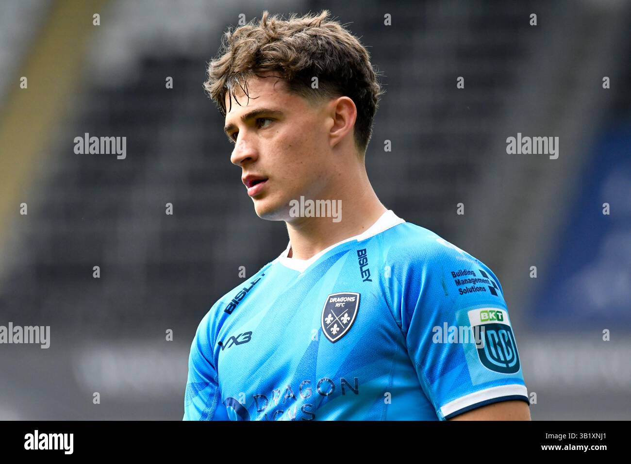 Swansea, Wales. 26 April 2025. Che Hope of Dragons RFC after the United ...