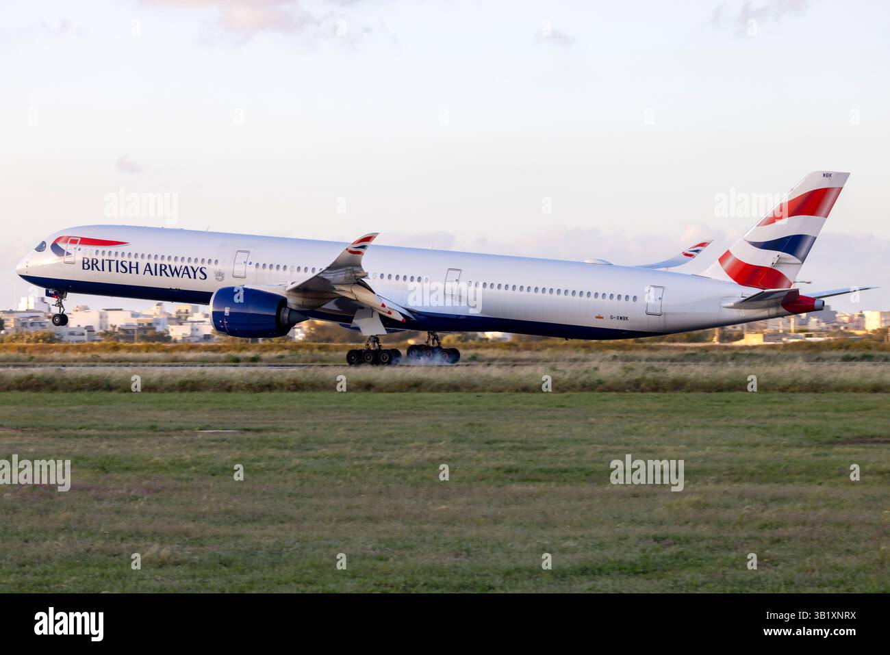 British Airways Airbus A350-1041 (Reg.: G-XWBK) arriving for servicing ...
