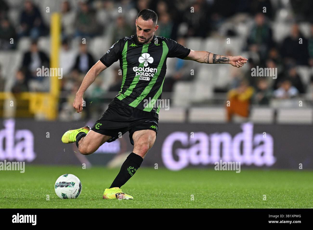 Brugge, Belgium. 26th Apr, 2025. Lucas Perrin (5) of Cercle pictured ...