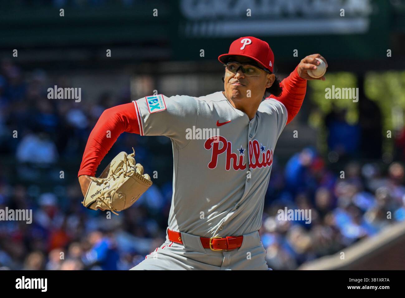 Philadelphia Phillies pitcher Jesús Luzardo delivers during the first ...
