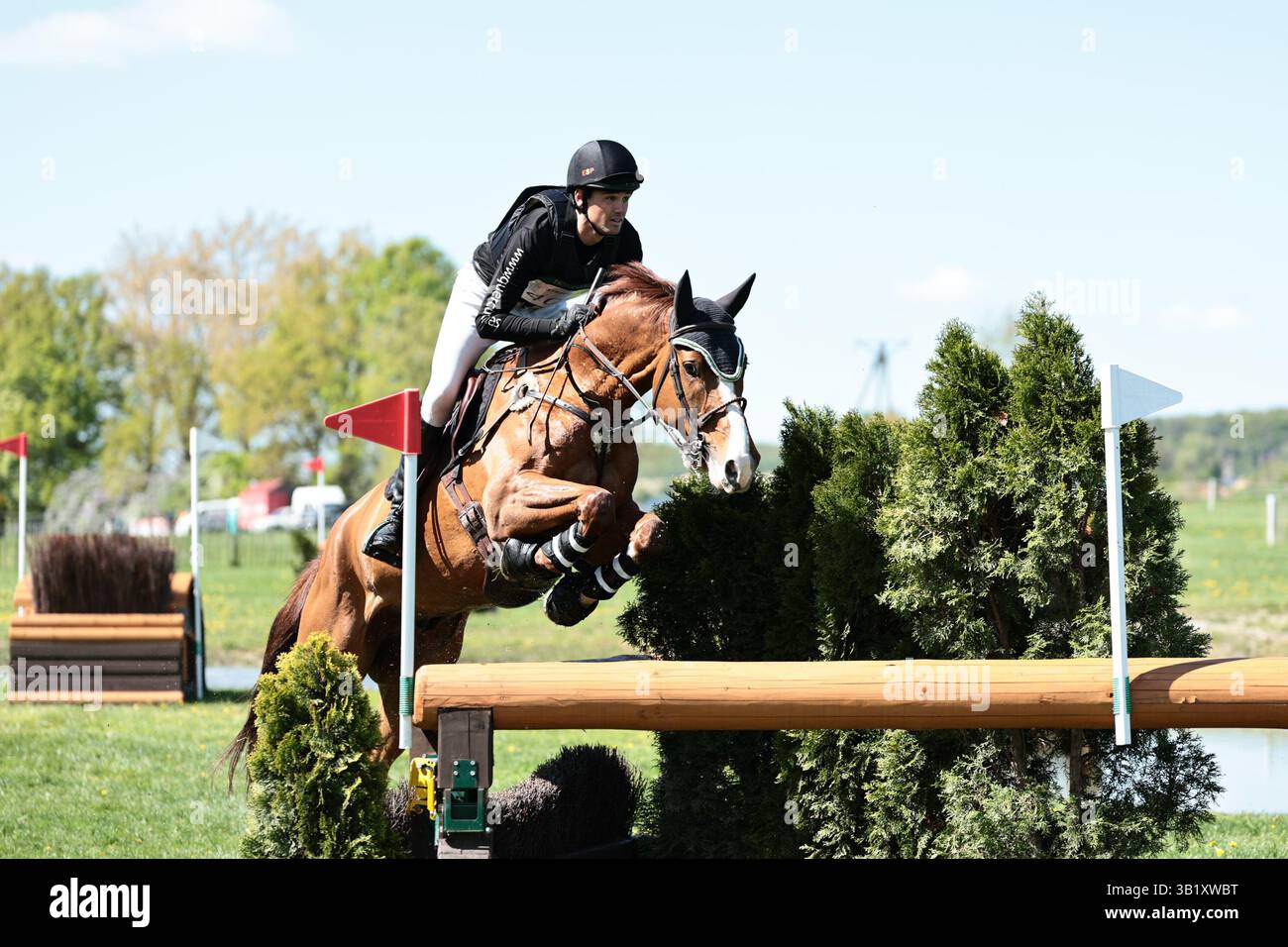 Alvaro Blanco-Traba Centenera of Spain with Tchin de Barbereau Z during ...