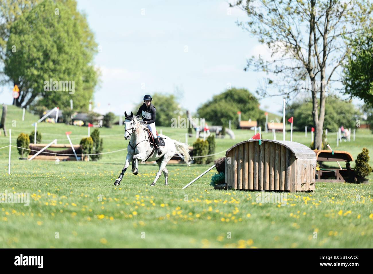 Antonia Baumgart of Germany with Lamango during the CCI3*-S cross ...