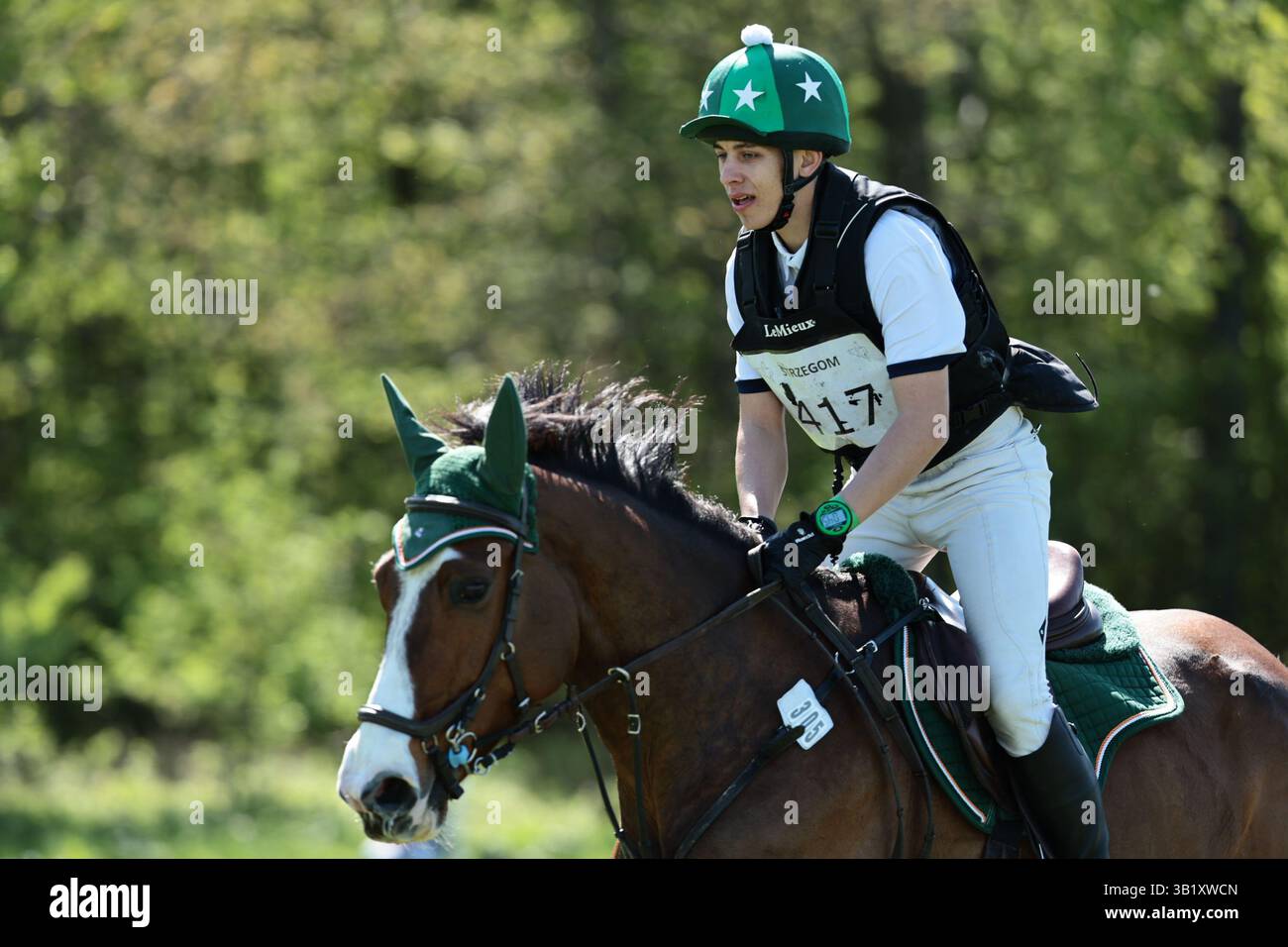 Matej Sukdolak of Czech Republic with Quida during the CCI3*-S cross ...