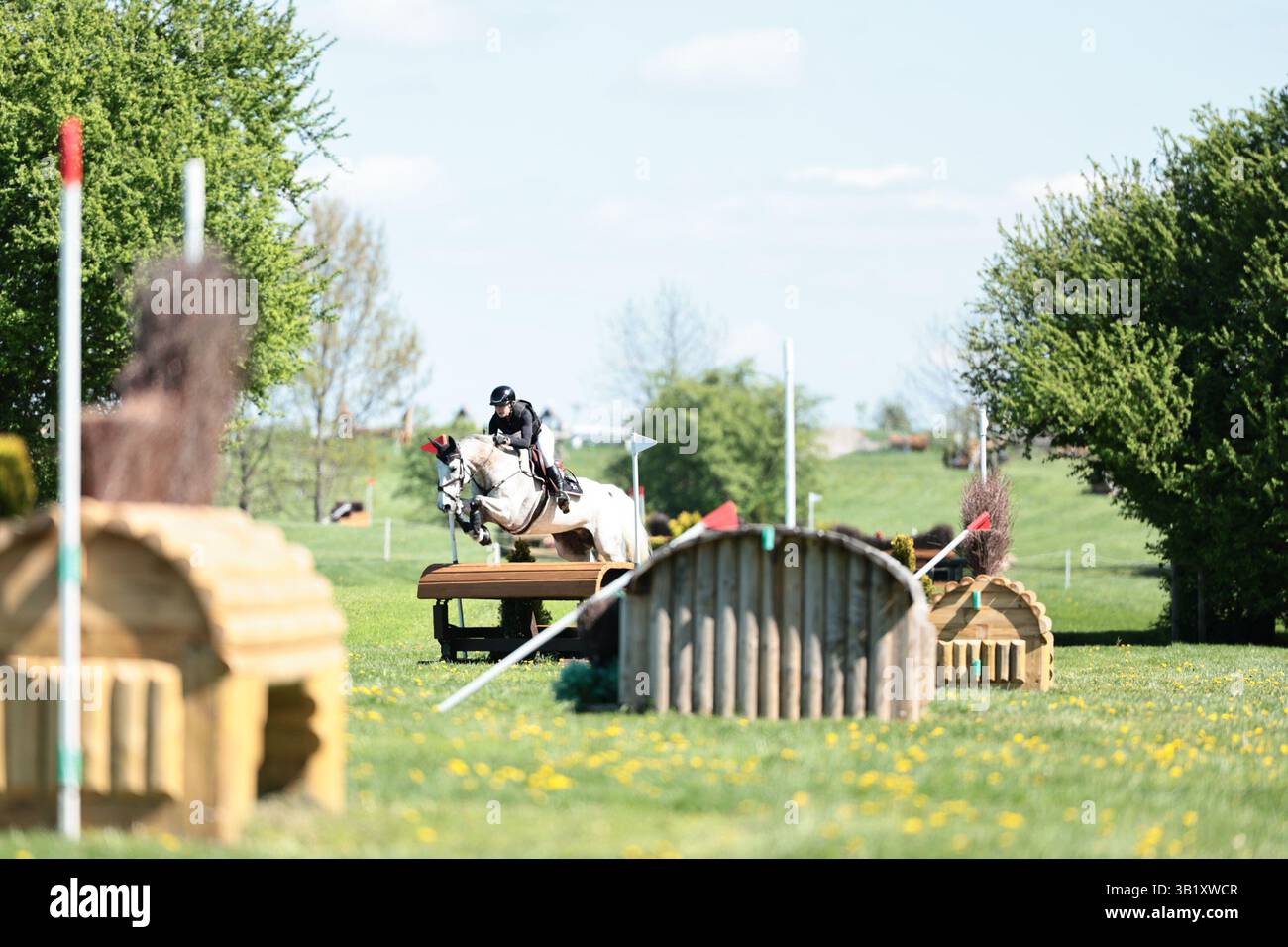 Antonia Baumgart of Germany with Lamango during the CCI3*-S cross ...