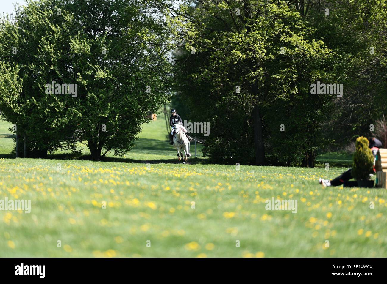 Antonia Baumgart of Germany with Lamango during the CCI3*-S cross ...