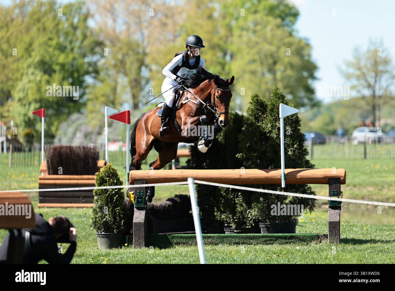 Marta Krzeminska of Poland with Scharlotte during the CCI3*-S cross ...