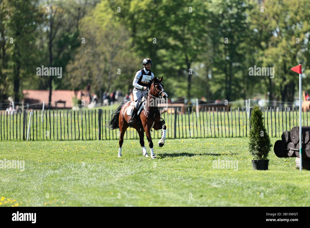 Esteban Benitez Valle of Spain with Obrina during the CCI2*-S cross ...