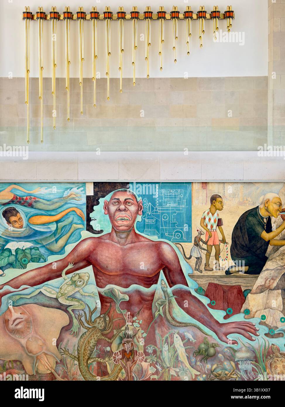 Diego Rivera’s Murals in Bosque de Chapultepec park in Mexico city, "El Agua, Origen de la Vida ...