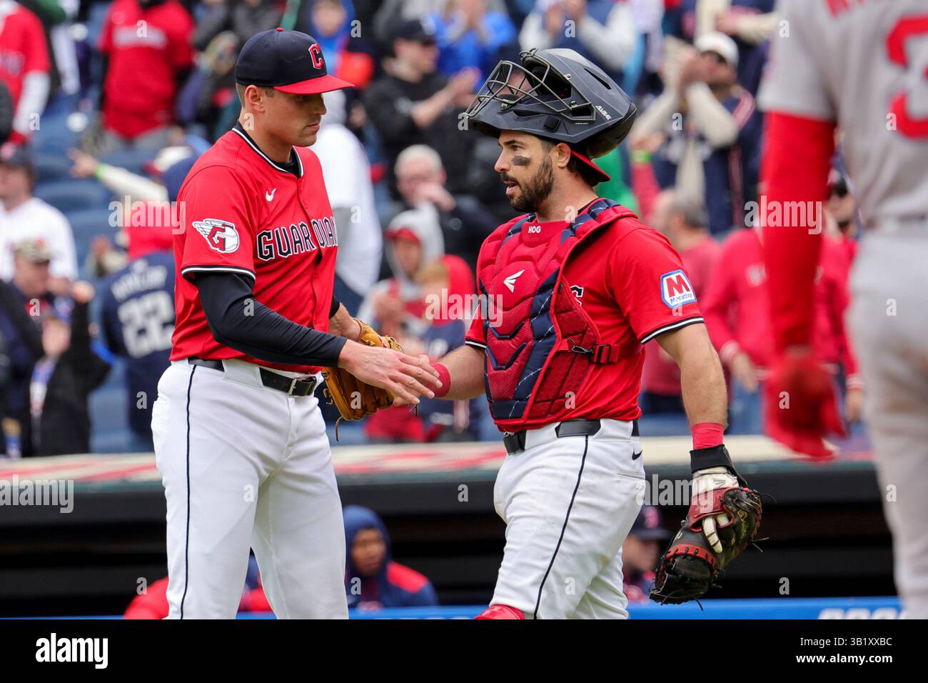 CLEVELAND, OH - APRIL 26: Cleveland Guardians relief pitcher Cade Smith ...