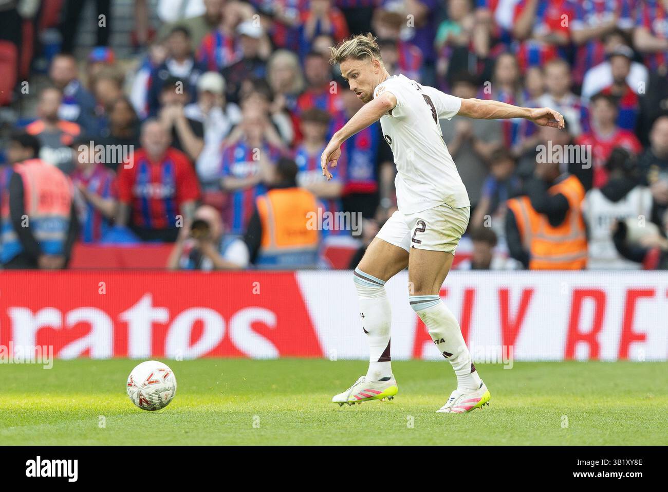 London, UK. 26th Apr 2025. Aston Villa defender Matty Cash (2) during ...