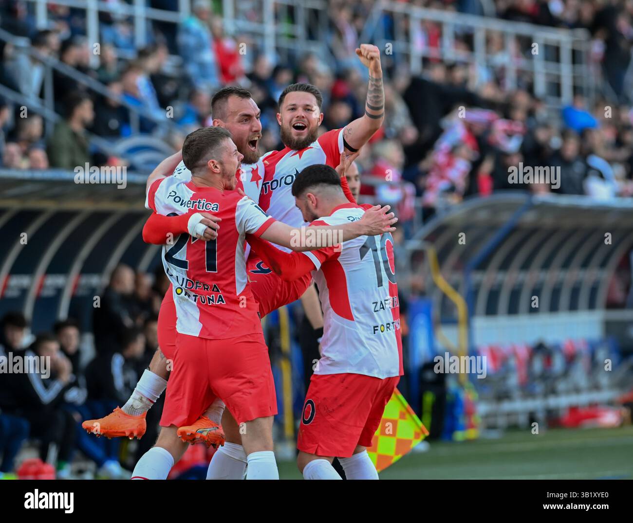 Olomouc, Czech Republic. 26th Apr, 2025. Slavia Prague has won the top ...