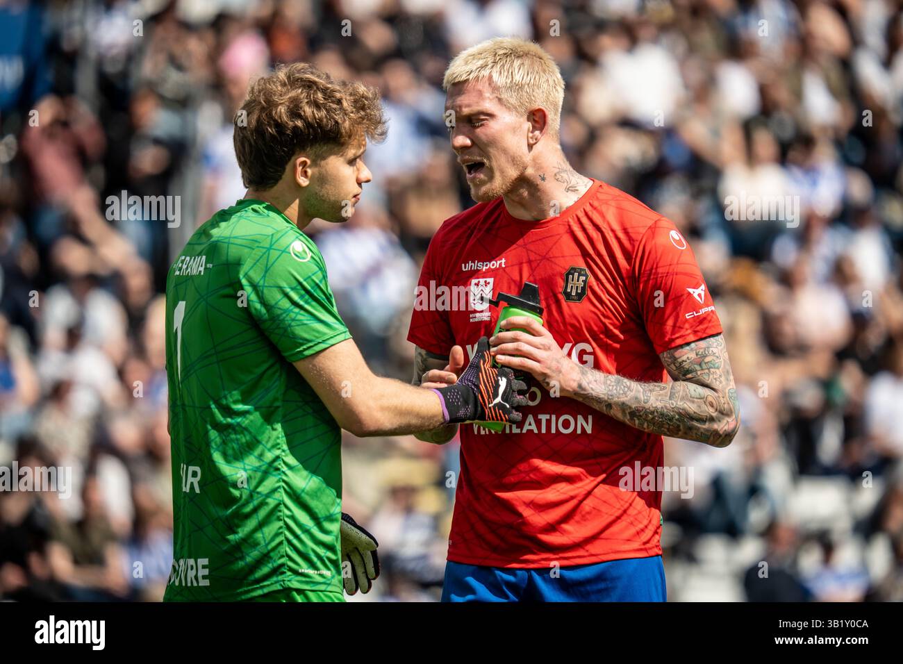 Odense, Denmark. , . Simon Makienok (24) of Hvidovre IF seen with ...