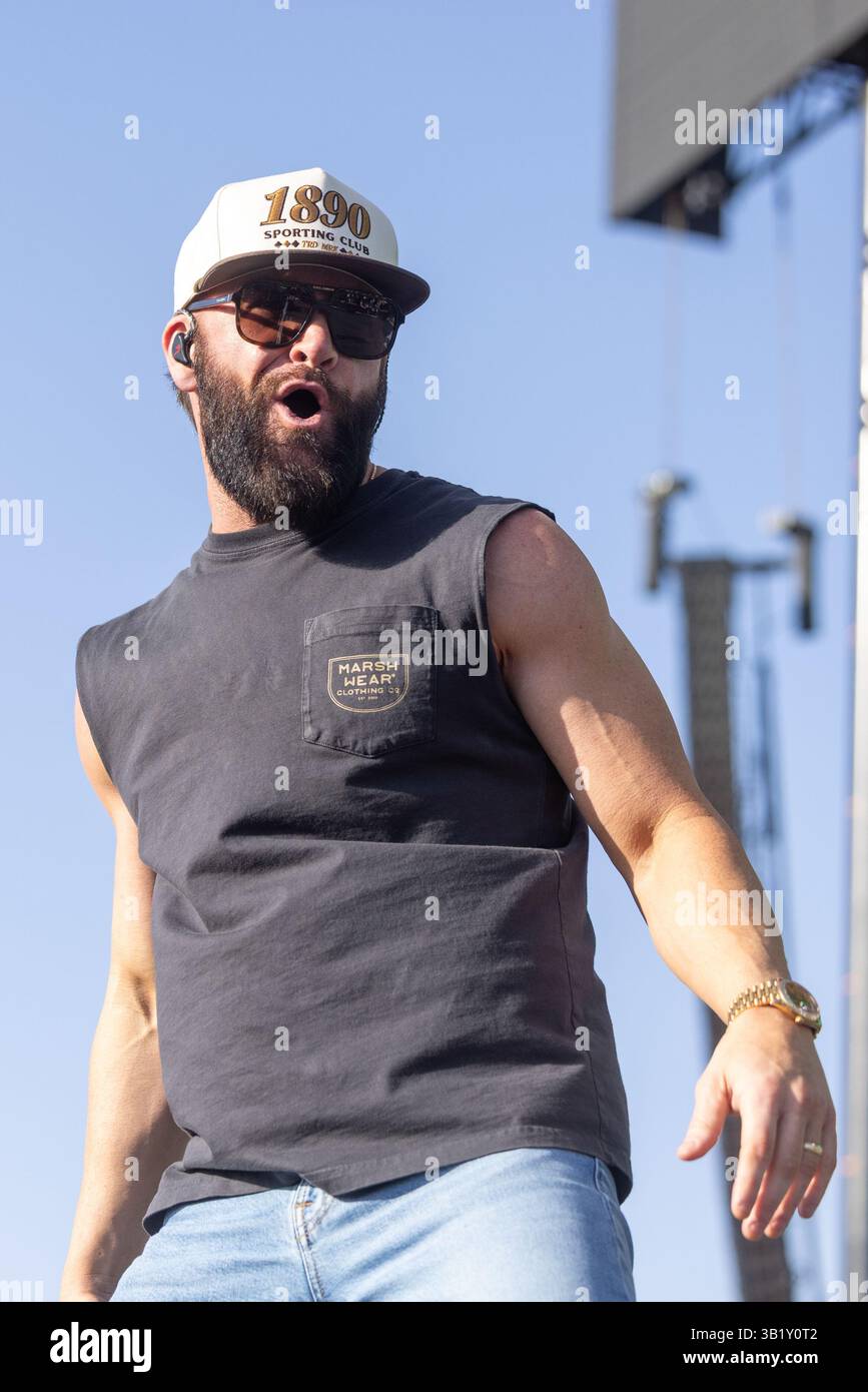 Indio, USA. 25th Apr, 2025. Dylan Scott during the Stagecoach Music ...