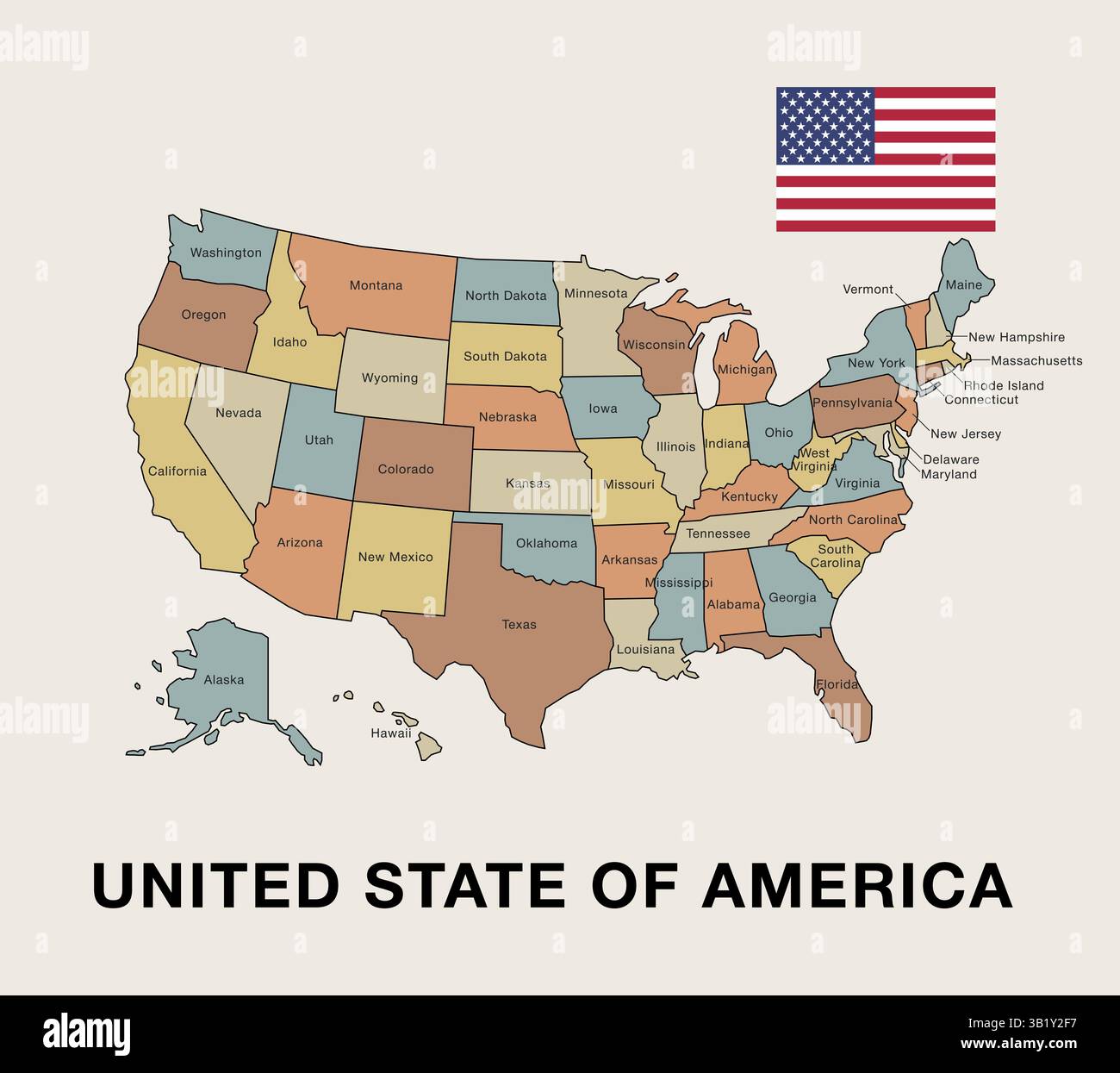 Political blank america map hi-res stock photography and images - Alamy