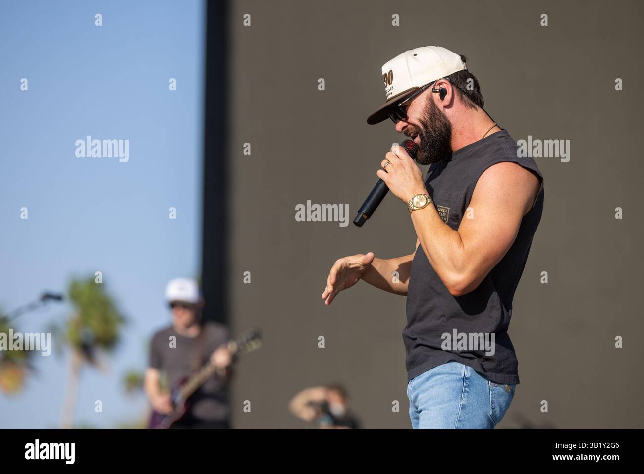Indio, USA. 25th Apr, 2025. Dylan Scott during the Stagecoach Music ...