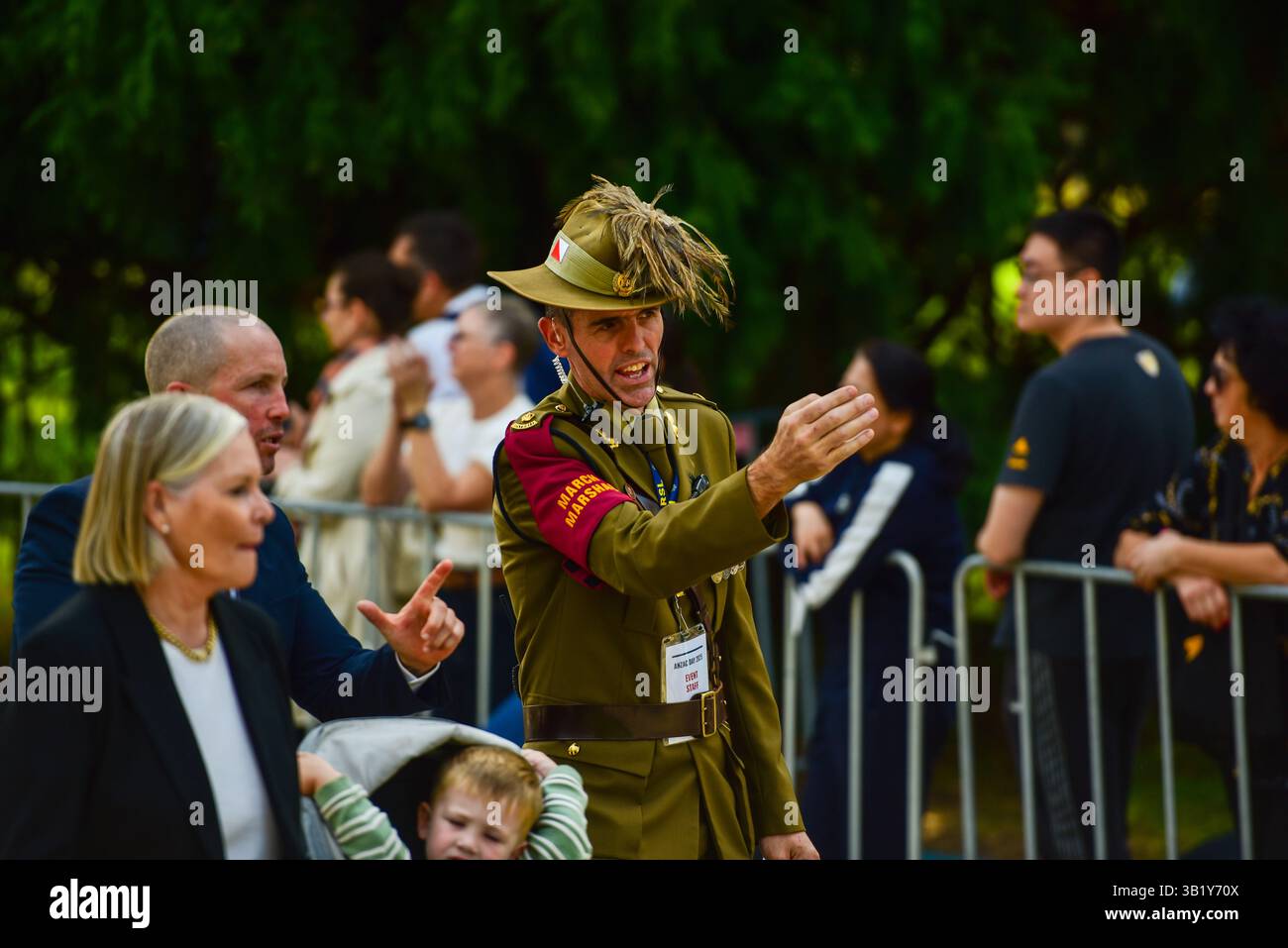 Melbourne, Australia. 25th Apr, 2025. Parade Marshal is seen during the ...