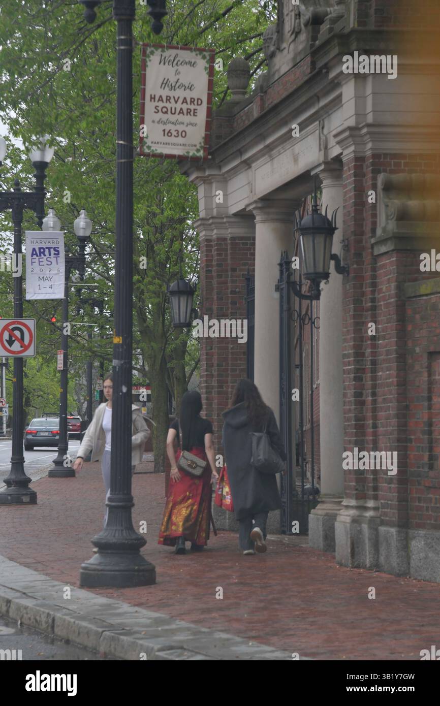 Cambridge, Ma, USA. 26th Apr, 2025. Harvard Square and University on ...