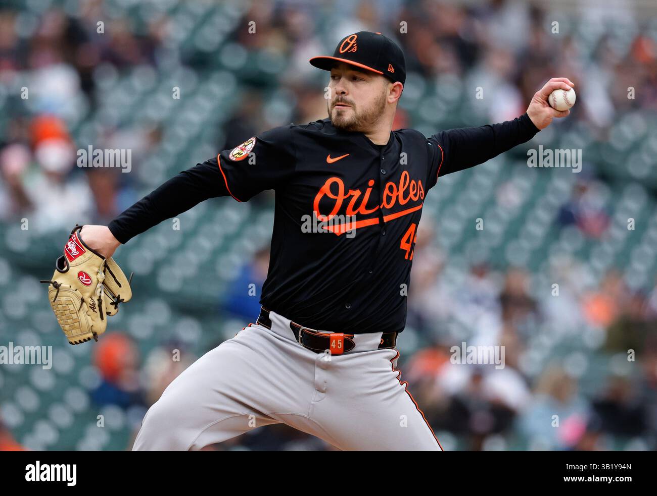 Baltimore Orioles' Keegan Akin pitches against the Detroit Tigers in ...