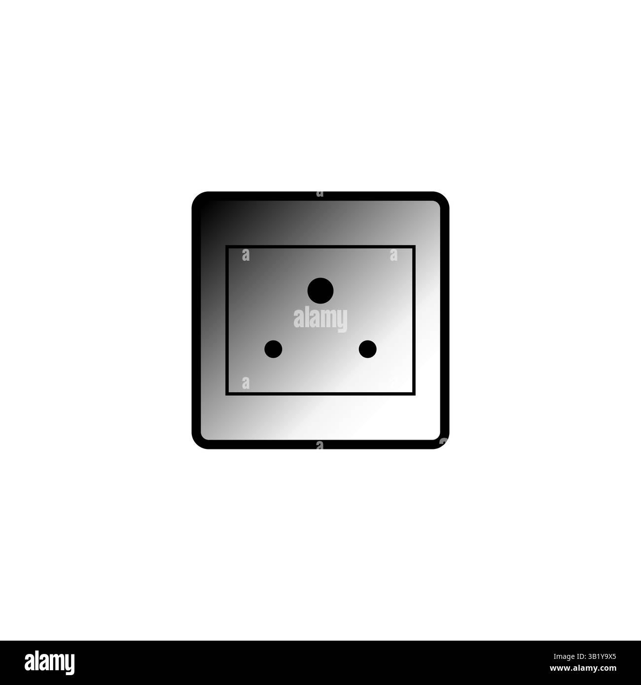 Wall socket icon. Electric plug shape. Power outlet graphic. Vector ...