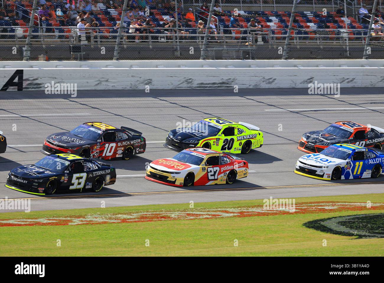 EASTABOGA, AL - APRIL 26: General race action on the frontstretch ...
