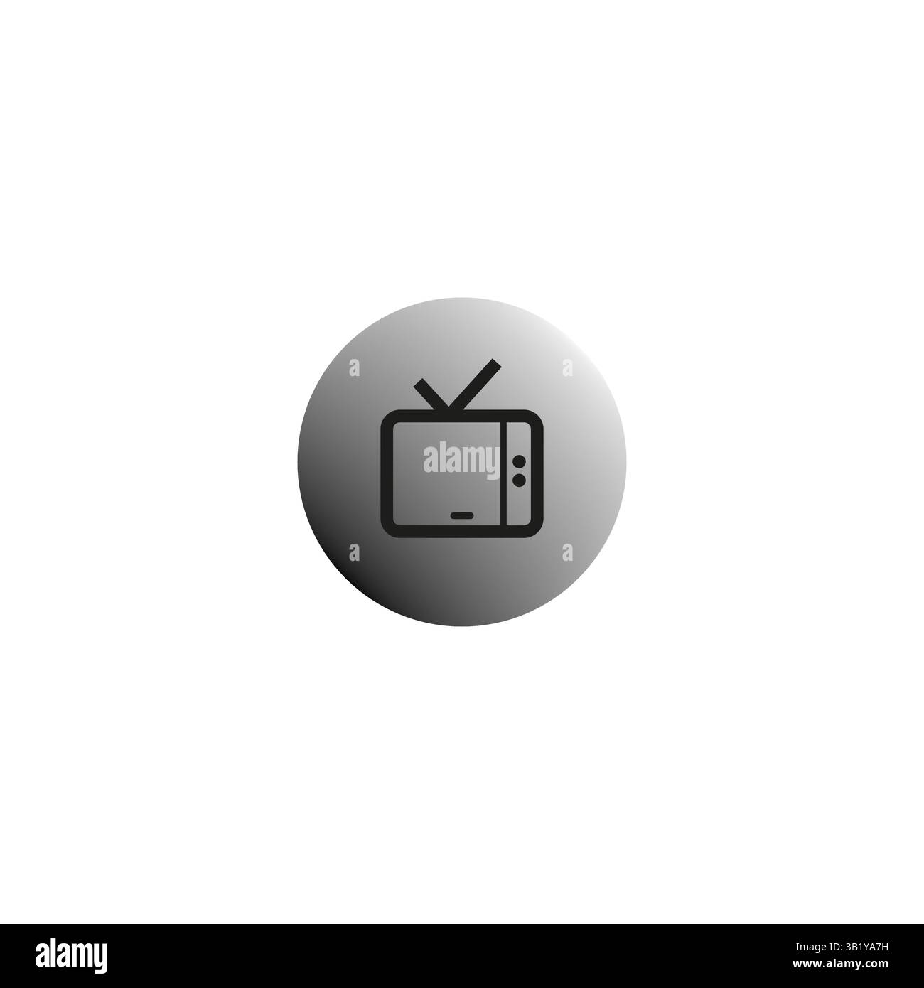 Television icon. Retro TV box. Classic screen frame. Vector media shape ...