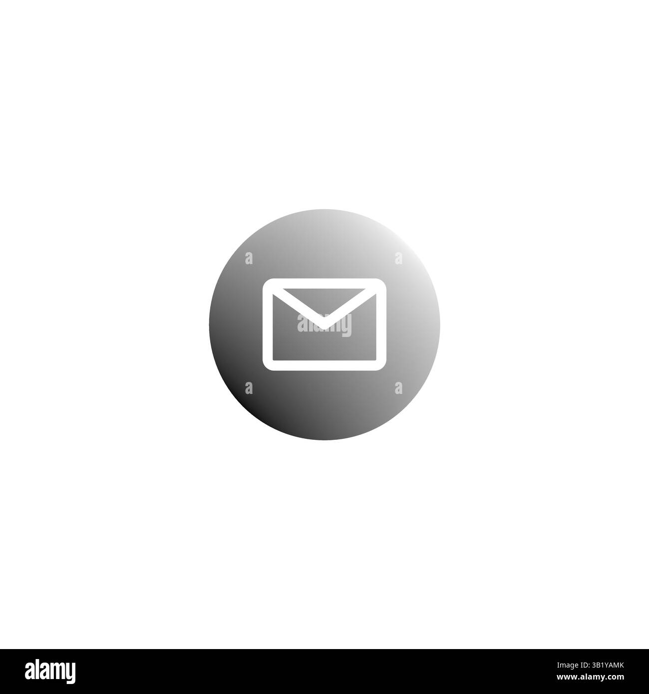 Envelope icon. Mail message shape. White outline figure. Vector contact ...