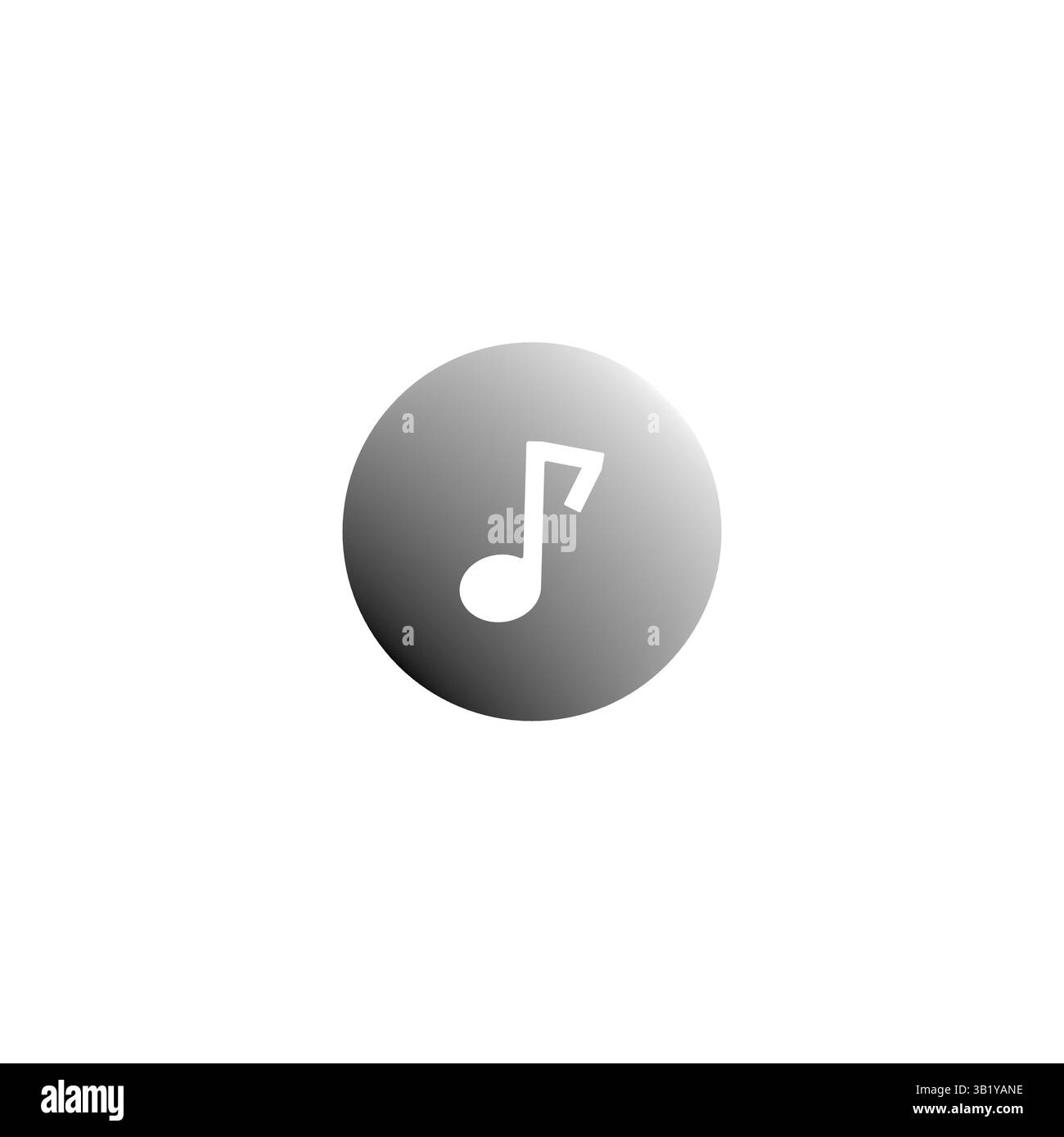 Music note icon. Sound symbol vector. Round gradient shape. Audio ...
