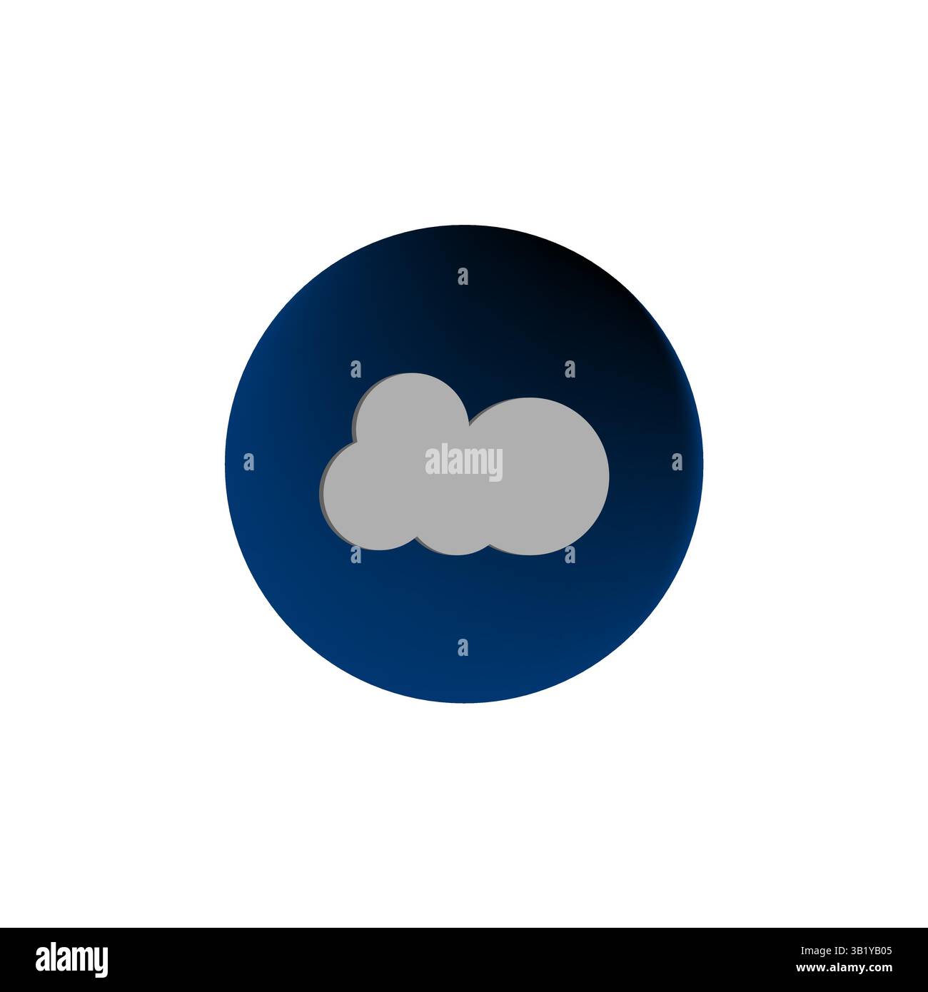 Cloud night icon. Weather forecast shape. Dark blue background. Vector ...