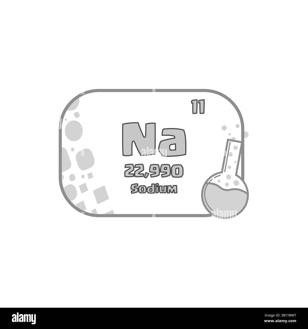 Sodium element symbol. Number eleven detail. Vector chemistry icon ...