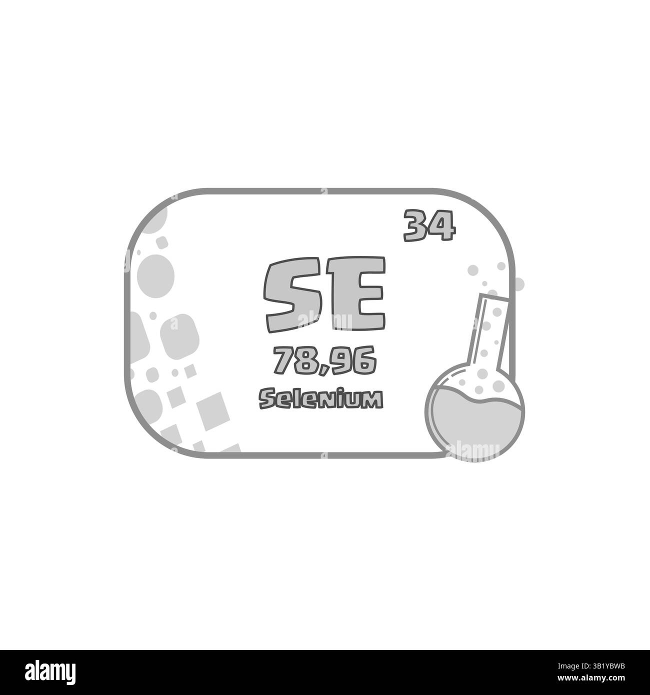 Selenium chemistry icon. Atomic number thirty four. Science symbol Se ...