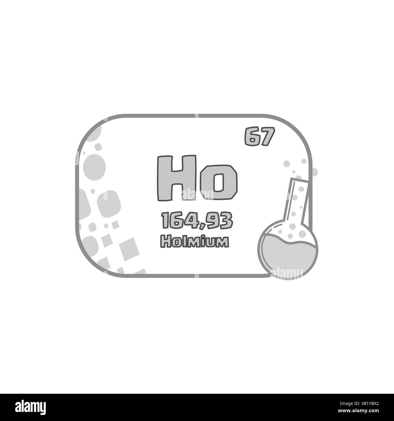 Holmium element symbol. Number sixty seven detail. Vector chemistry ...