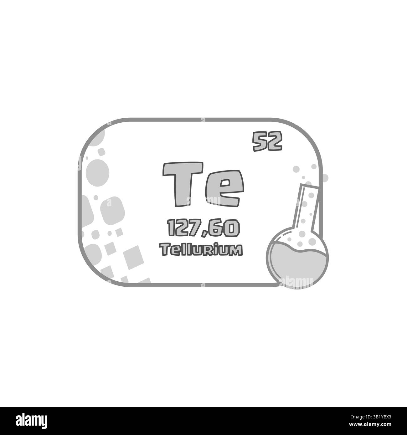 Chemical Te element. Atomic number fifty two. Periodic table vector ...