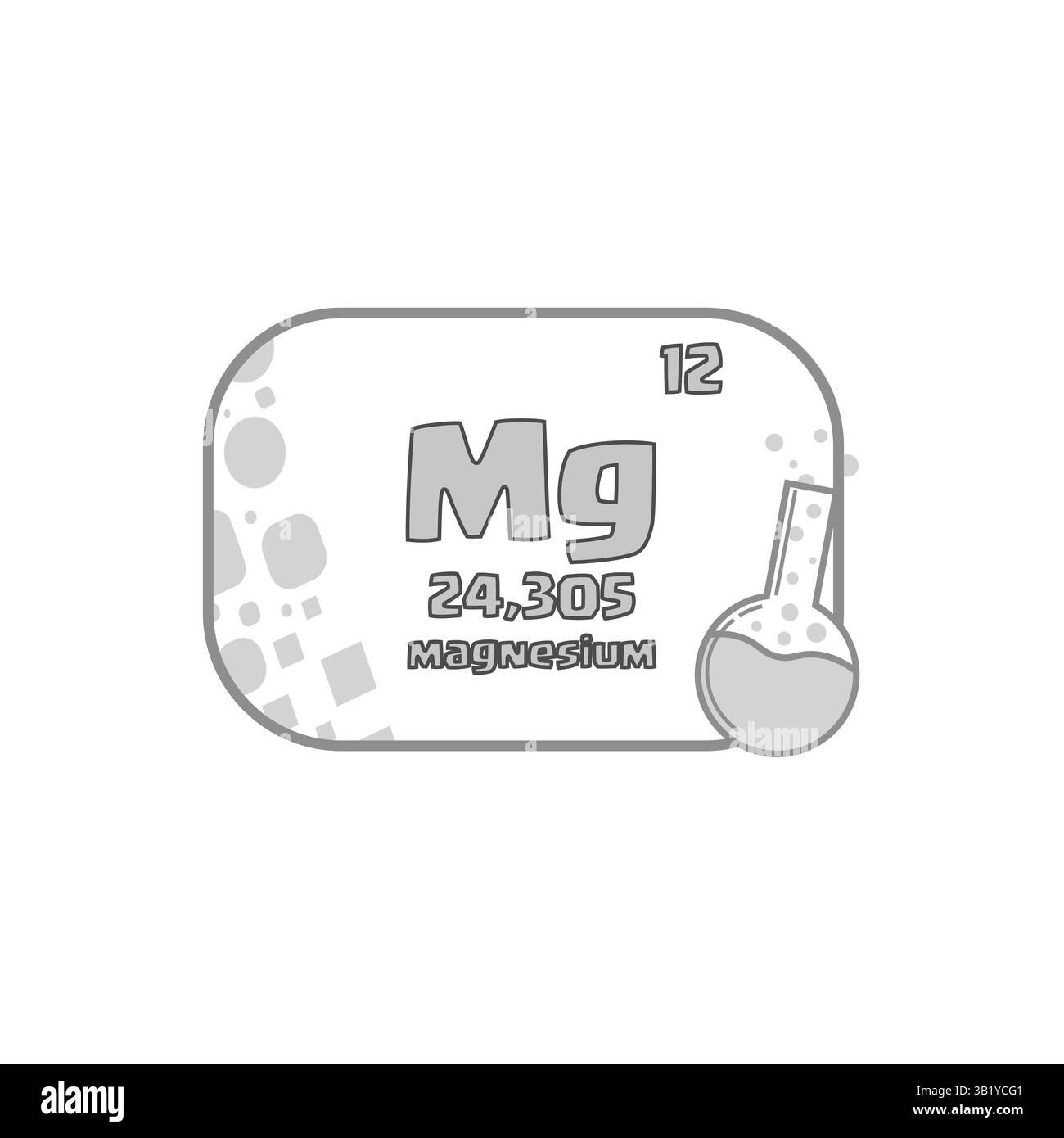 Chemical Mg symbol. Magnesium element icon. Atomic number twelve ...