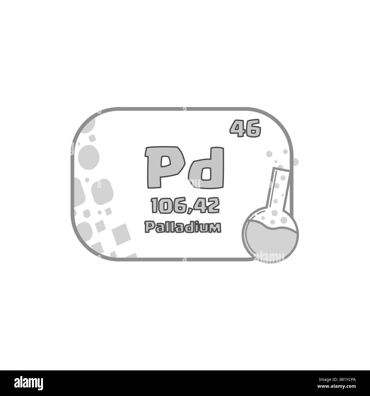 Chemical Pd element. Atomic number forty six. Periodic table vector ...