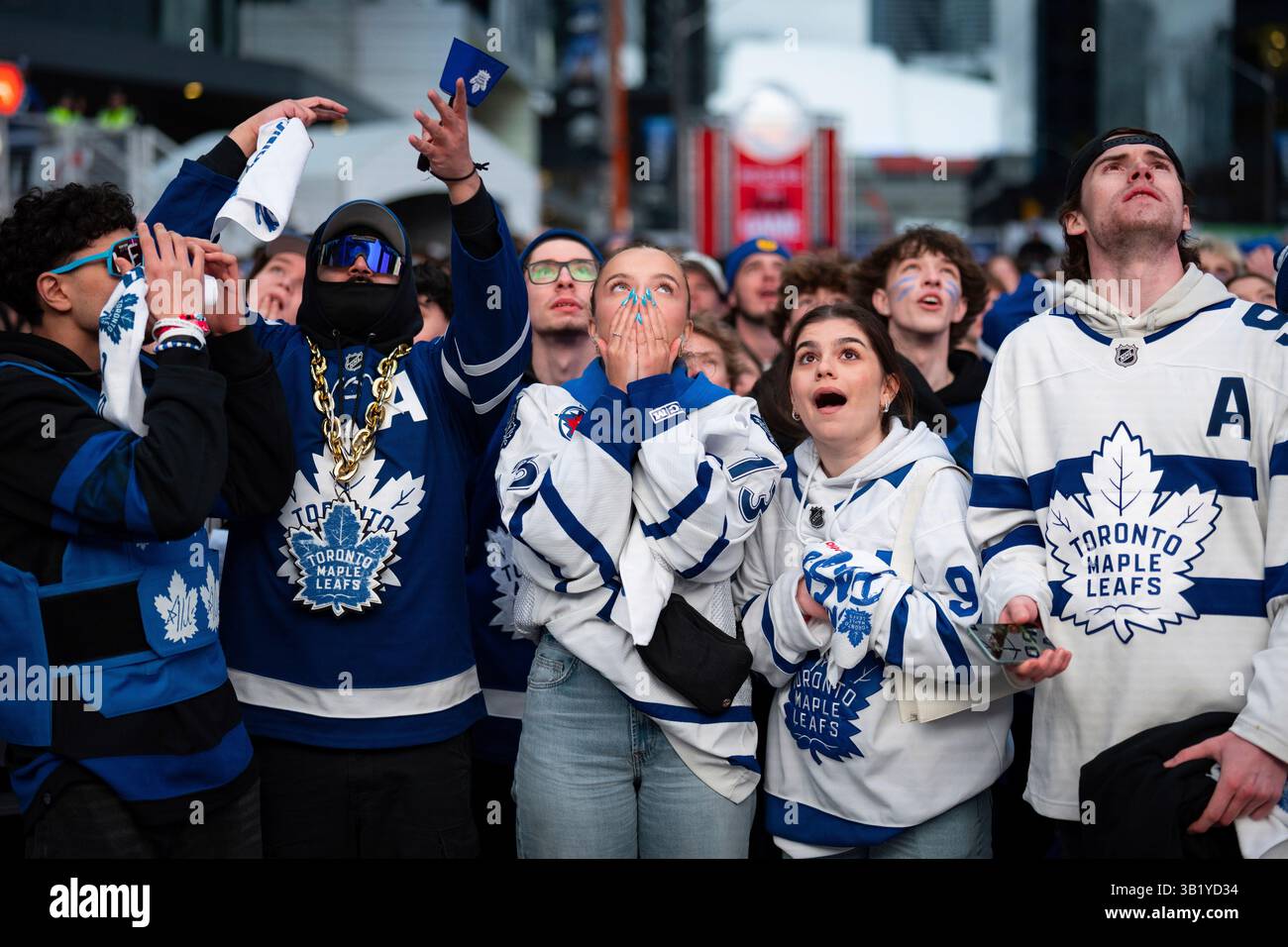 Fans take in first-round NHL playoff hockey action between the Ottawa ...