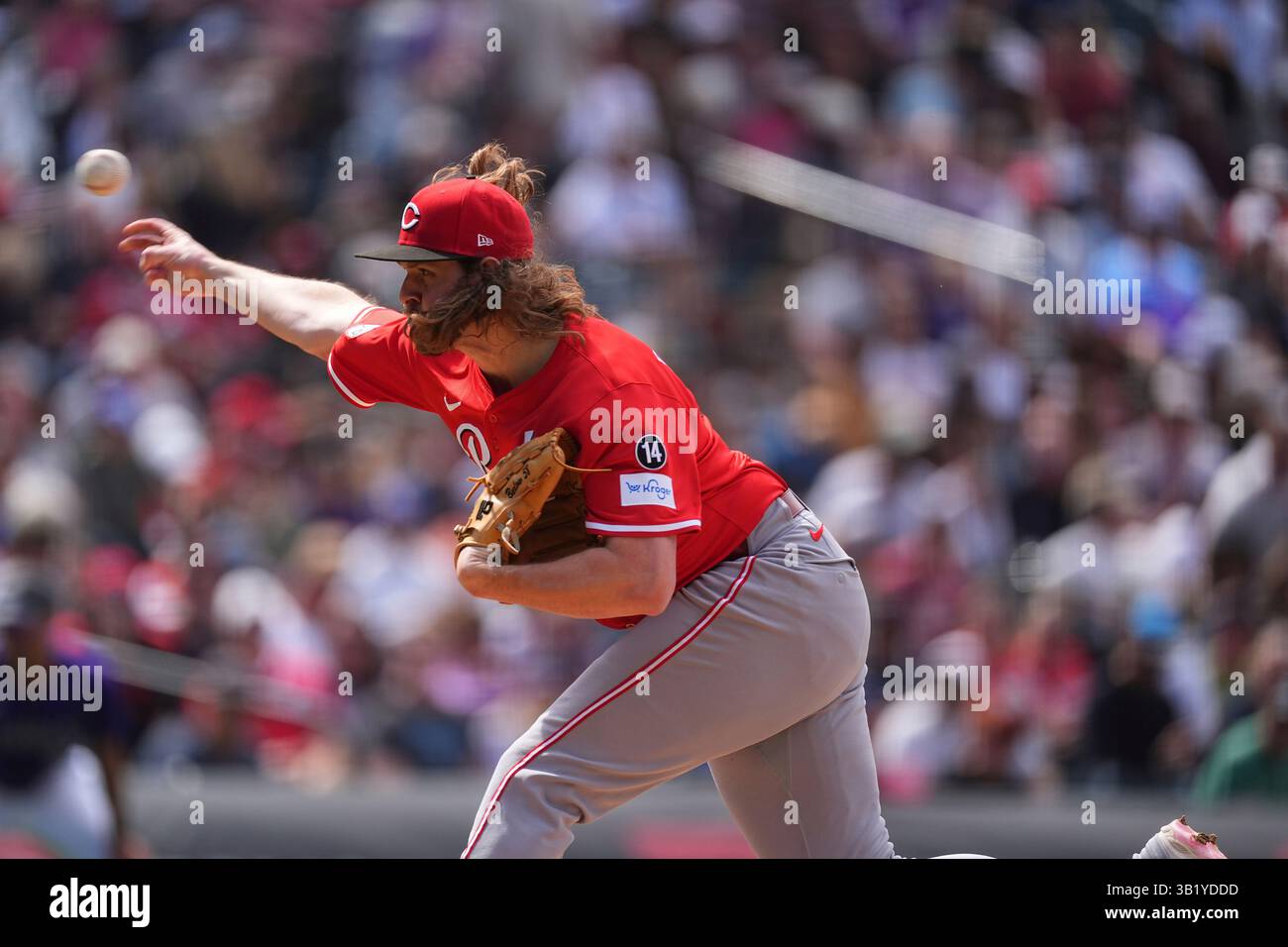 Cincinnati Reds relief pitcher Scott Barlow (58) in the seventh inning ...