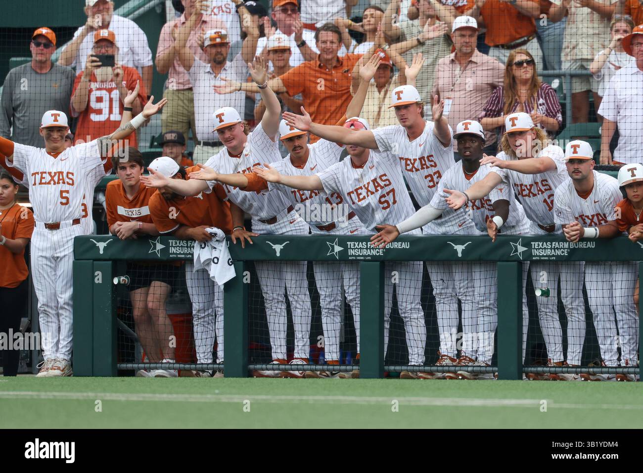 AUSTIN, TX - APRIL 26: Texas players and fans clap on in the last ...